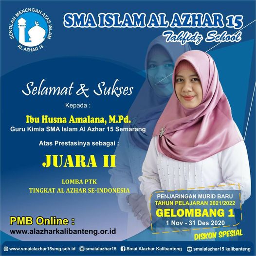 Juara II Lomba PTK Tingkat Al Azhar Se-Indonesia - Al Azhar Kalibanteng