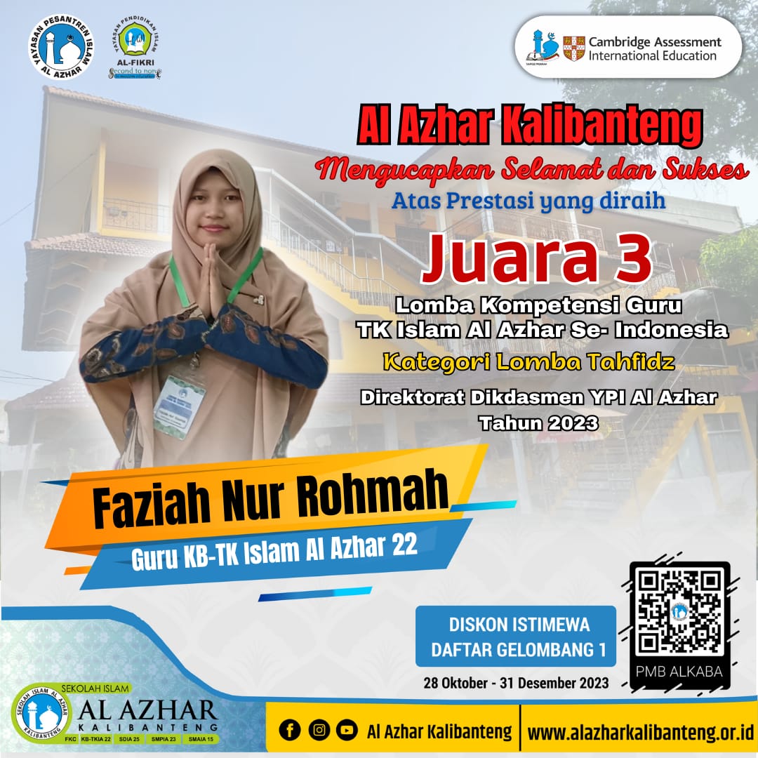 Juara 3 Lomba Kompetensi Guru TK Islam Al Azhar Se Indonesia cabang ...