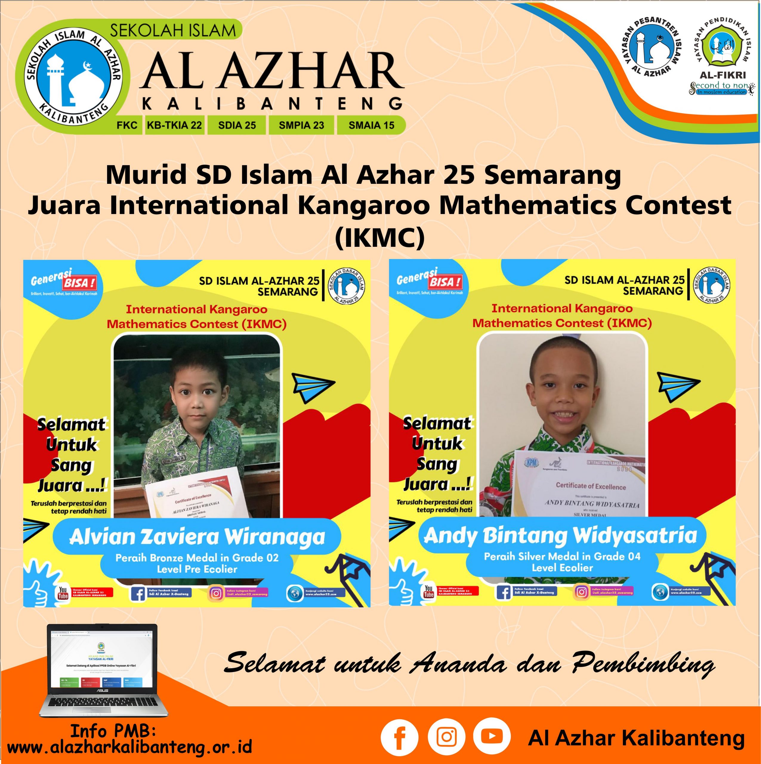 Murid SD Islam Al Azhar 25 Juara International Kangaroo Mathematics ...