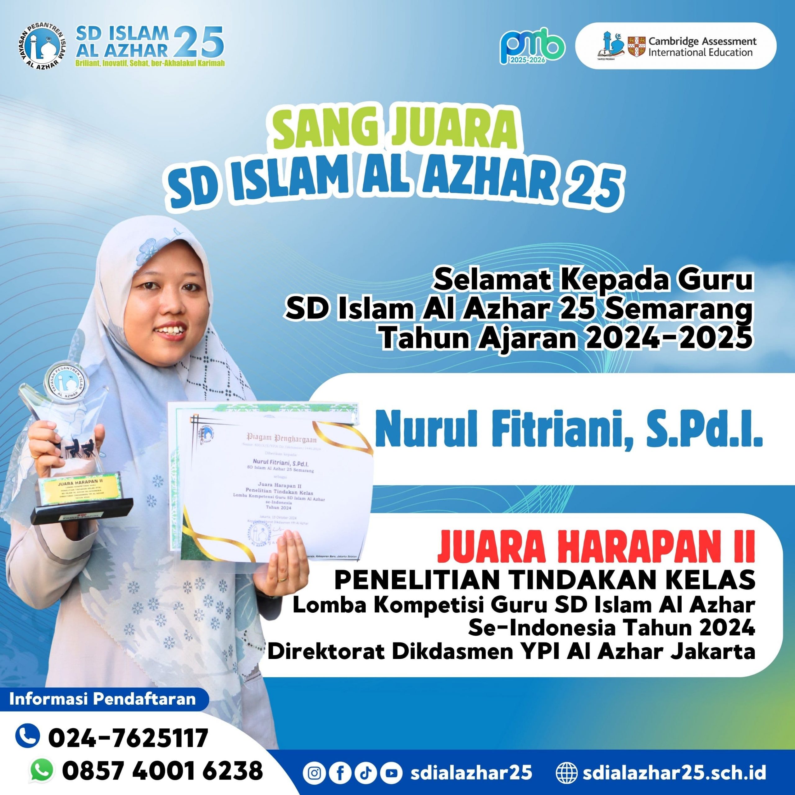 Prestasi Membanggakan Guru SD Islam Al Azhar 25 di Ajang Nasional - Al ...