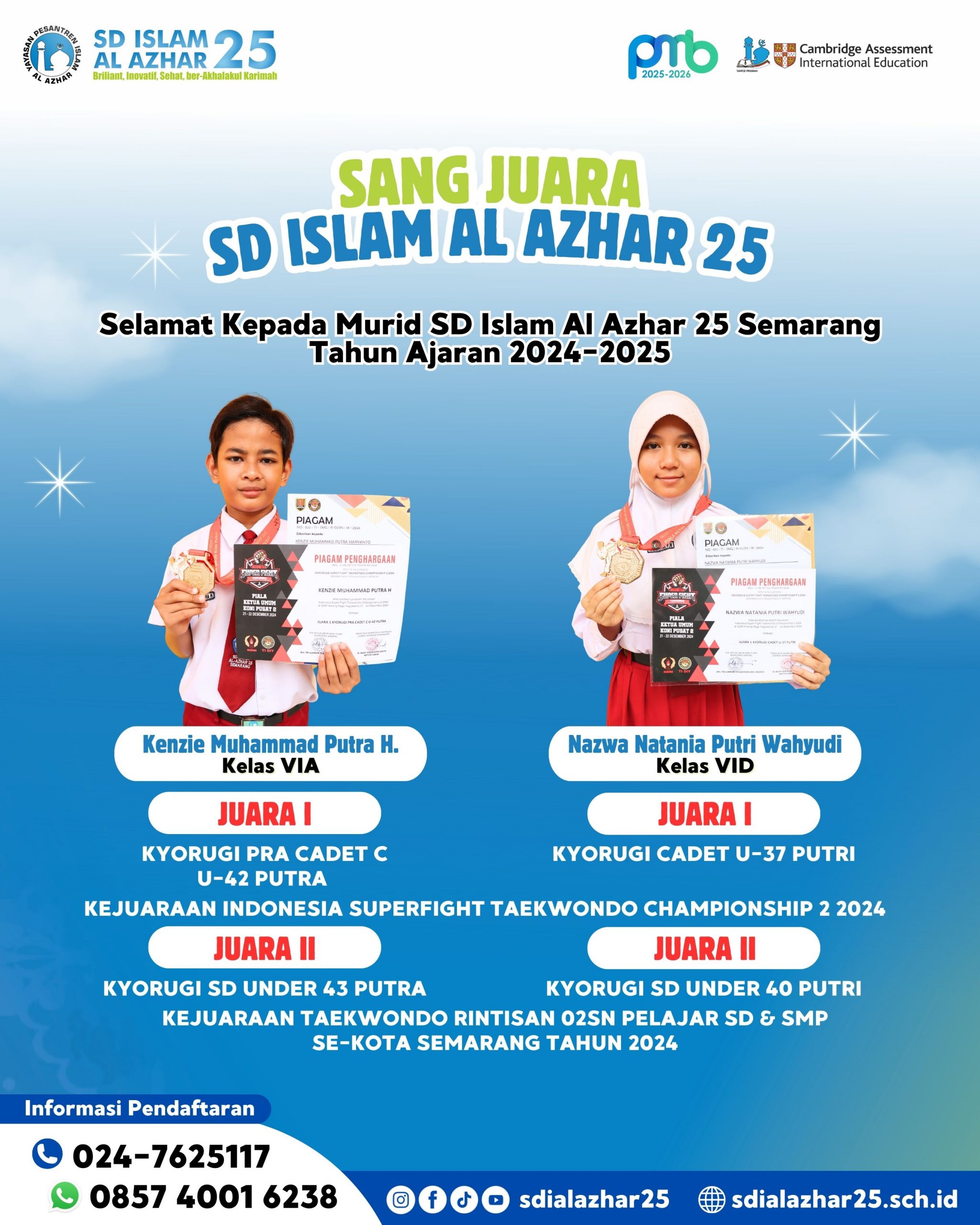 Prestasi Gemilang Murid SD Islam Al Azhar 25 Semarang Tahun Ajaran 2024 ...