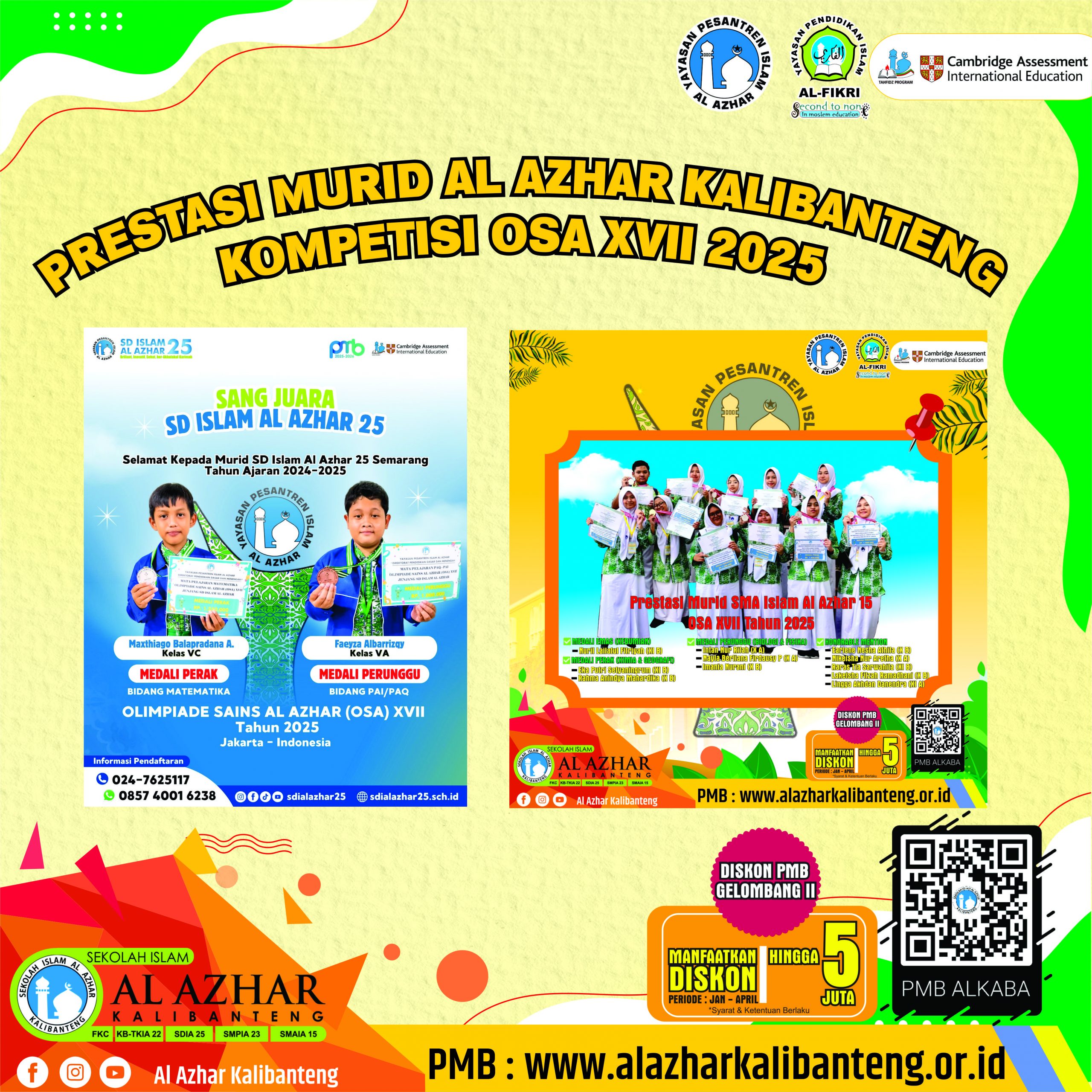 AL AZHAR KALIBANTENG SEMARANG RAIH PRESTASI GEMILANG DI OLYMPIADE SAINS ...