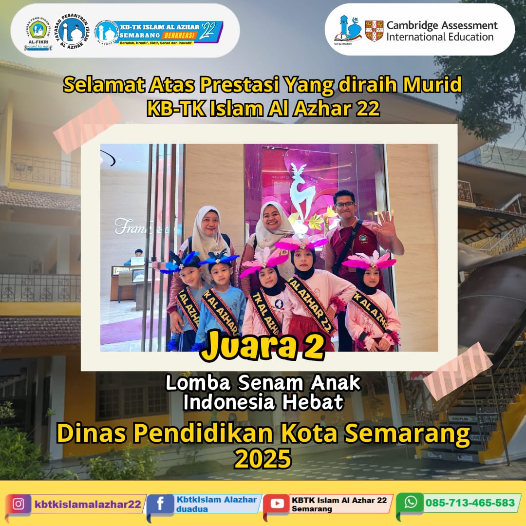 🏆 KB-TK Islam Al Azhar 22 Semarang Raih Juara 2 Lomba Senam Anak ...
